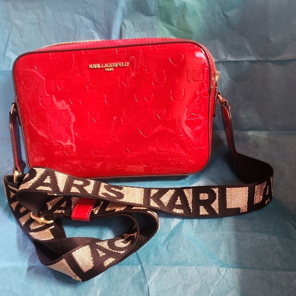 Karl Lagerfeld | Bags | Nwot Karl Lagerfeld Paris Red Crossbody Bag ...